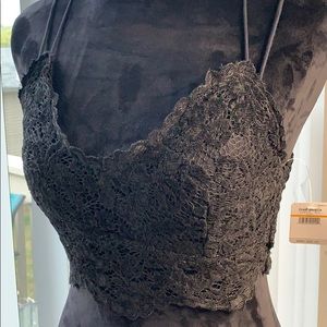 Free People | Intimates & Sleepwear | Free People Celine Bralette Black ...